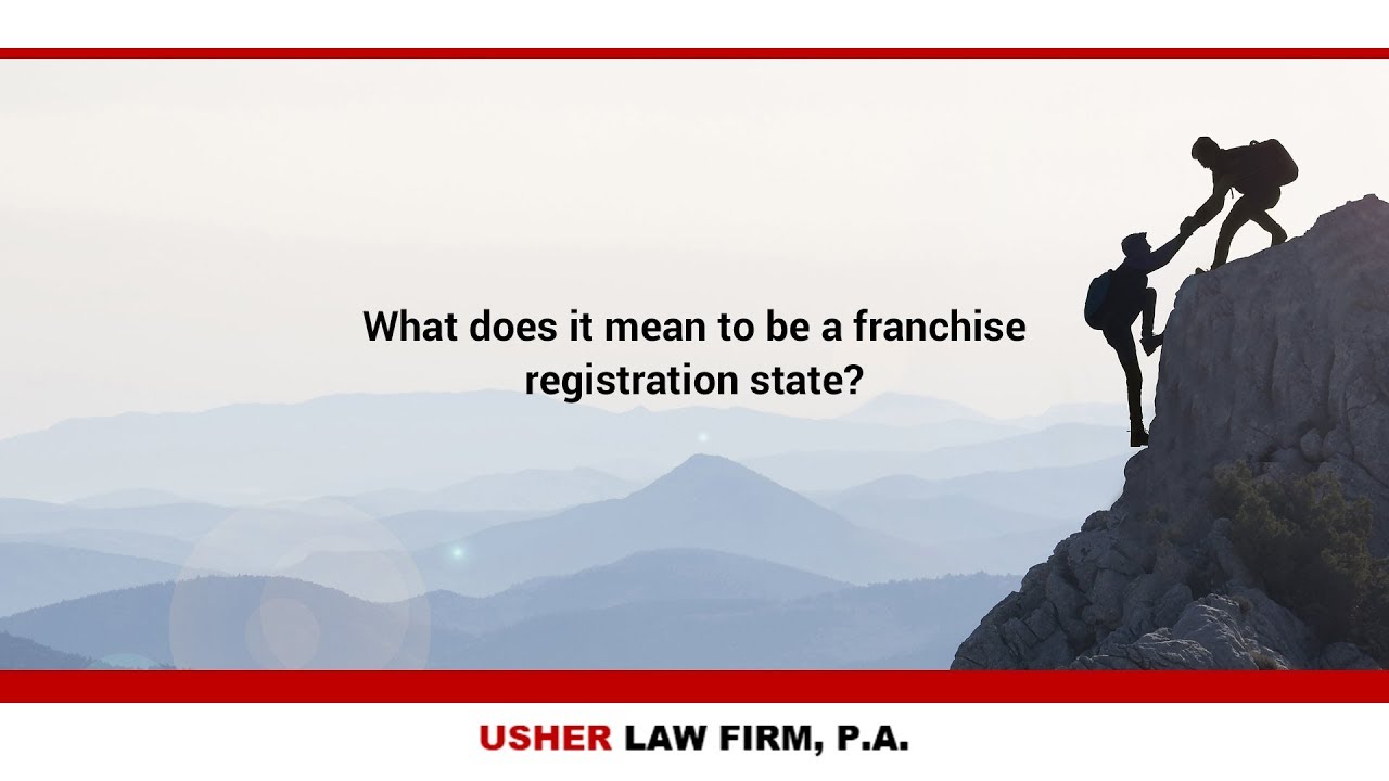 What does it mean to be a franchise registration state? - YouTube