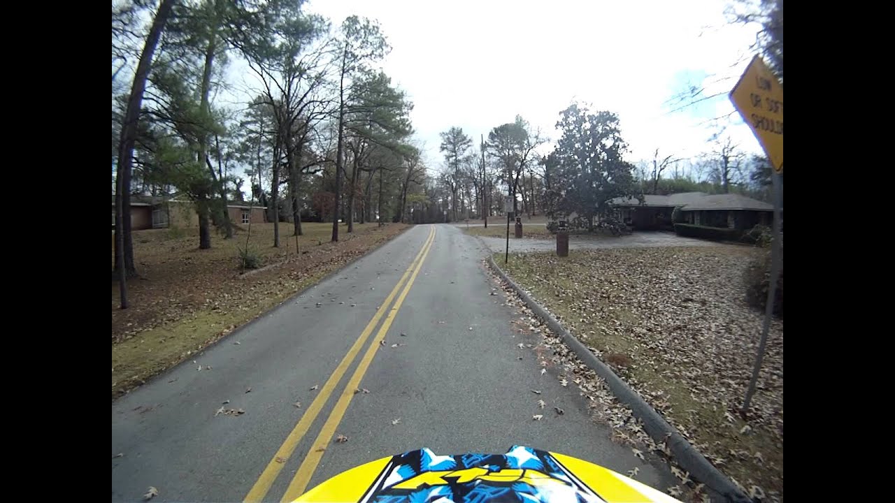 Road fun on a dirt bike! - YouTube