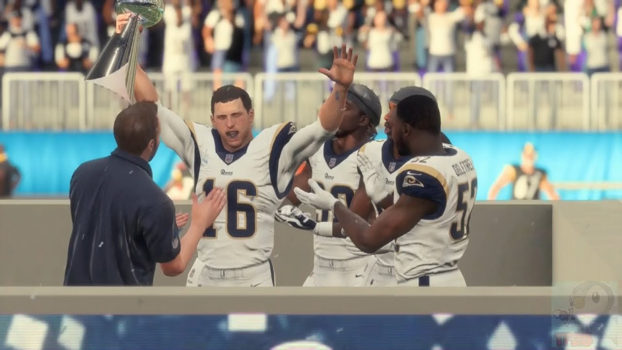 Madden NFL 18 - Los Angeles Rams Super Bowl Celebration - YouTube