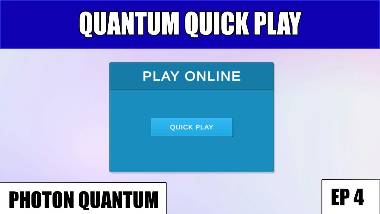 Tutorial: Photon Quantum Multiplayer Unity EP4 (Quick play - Custom menu) 🏃‍♂️ - YouTube