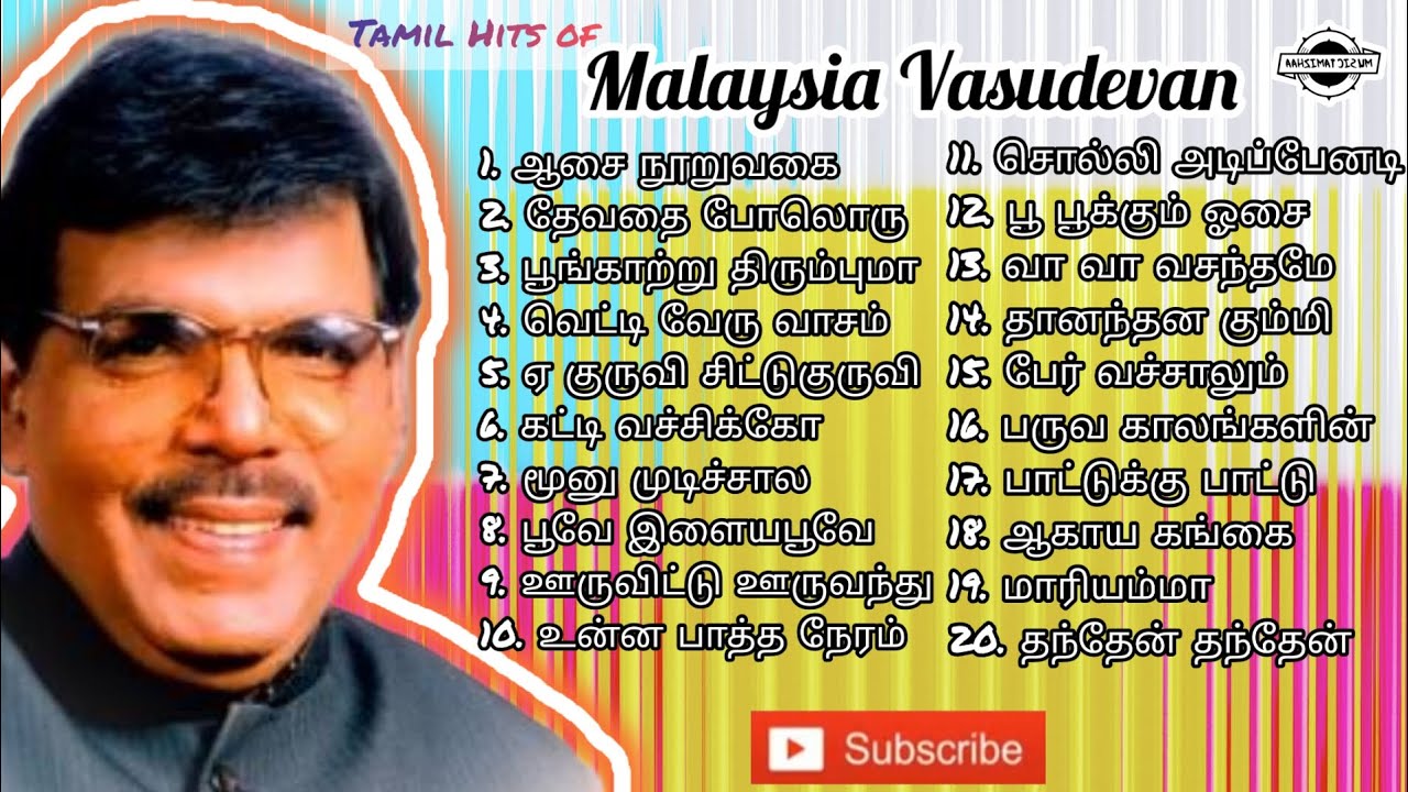 Malaysia Vasudevan Tamil Hits🎶 || Superhit Tamil Songs Collection 🎶 ...