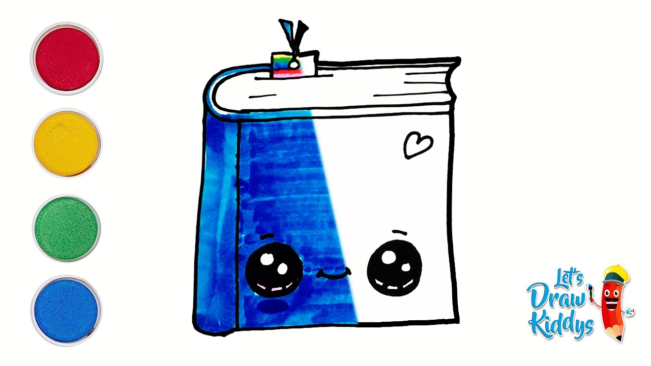How to Draw Cute Book 😘| Let's Draw Kiddys.😊 - YouTube