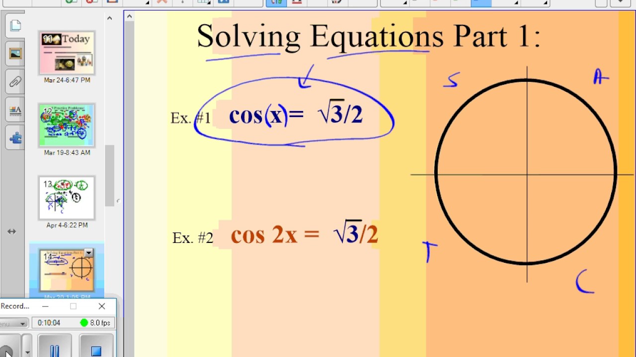April05 HPC Inverse trig Day 2 and starting solving - YouTube