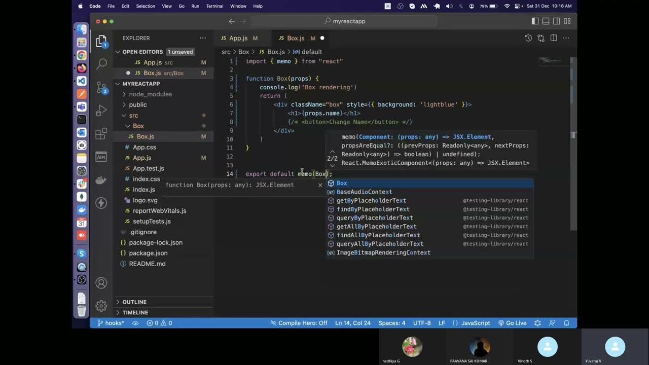 React.memo (built in HOC used to avoid wasted re-rendering) 2022-12-31 (Telugu) - YouTube