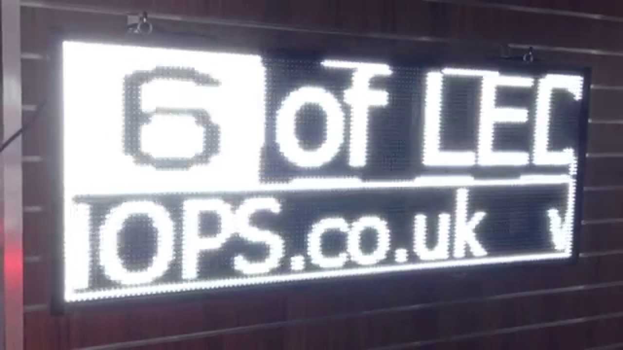 WHITE LED SCROLLING DIGITAL PROGRAMMABLE MOVING MESSAGE SIGN DISPLAY ...