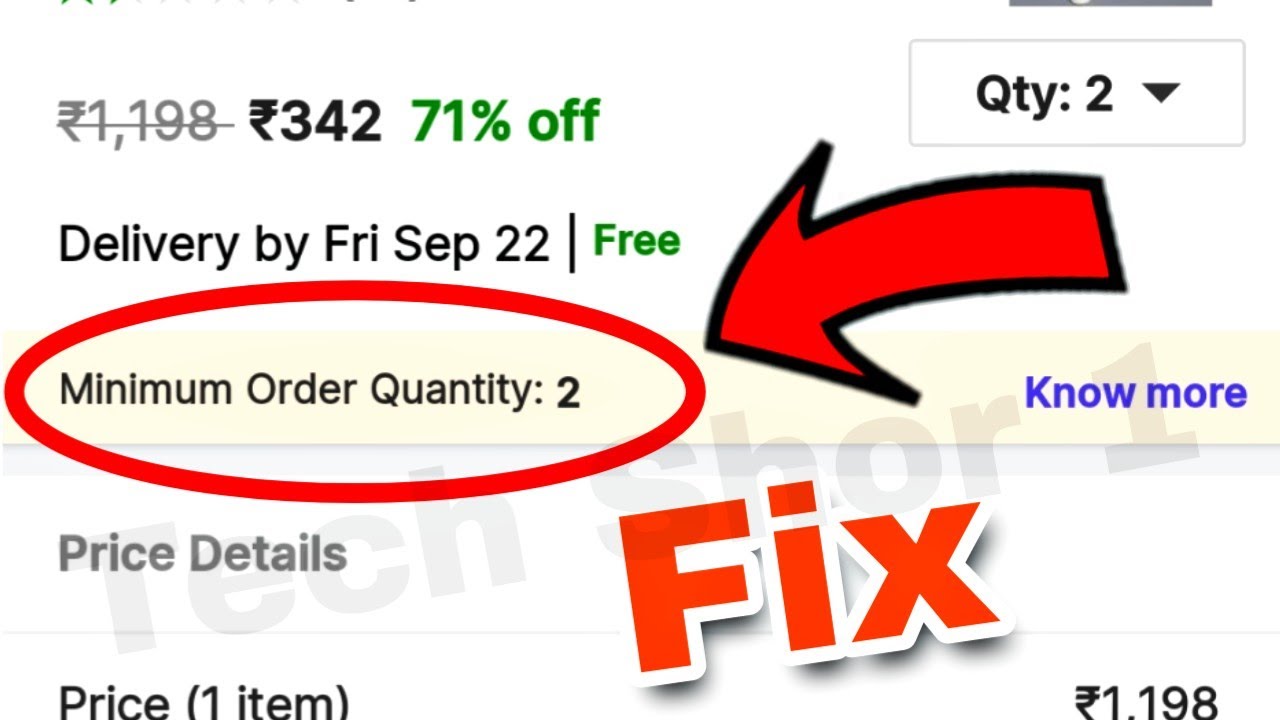 Fix Minimum Order Quantity 2 Flipkart & Shopsy Problem Solve - YouTube