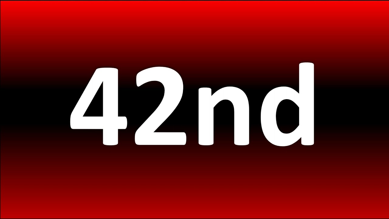 How to Pronounce 42nd - YouTube