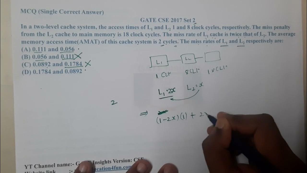 GATE CSE 2017 SET 2 || COMPUTER ORGANIZATION || GATE Insights Version: CSE - YouTube