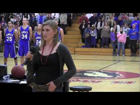 National Anthem sung by Carly Graves - YouTube