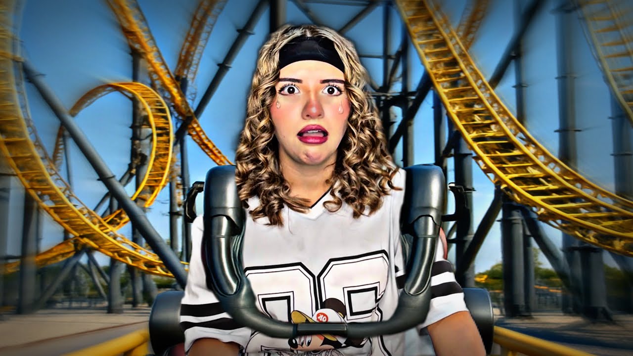 24 HORAS EN UN PARQUE DE DIVERSIONES😰 | Mya Boek - YouTube
