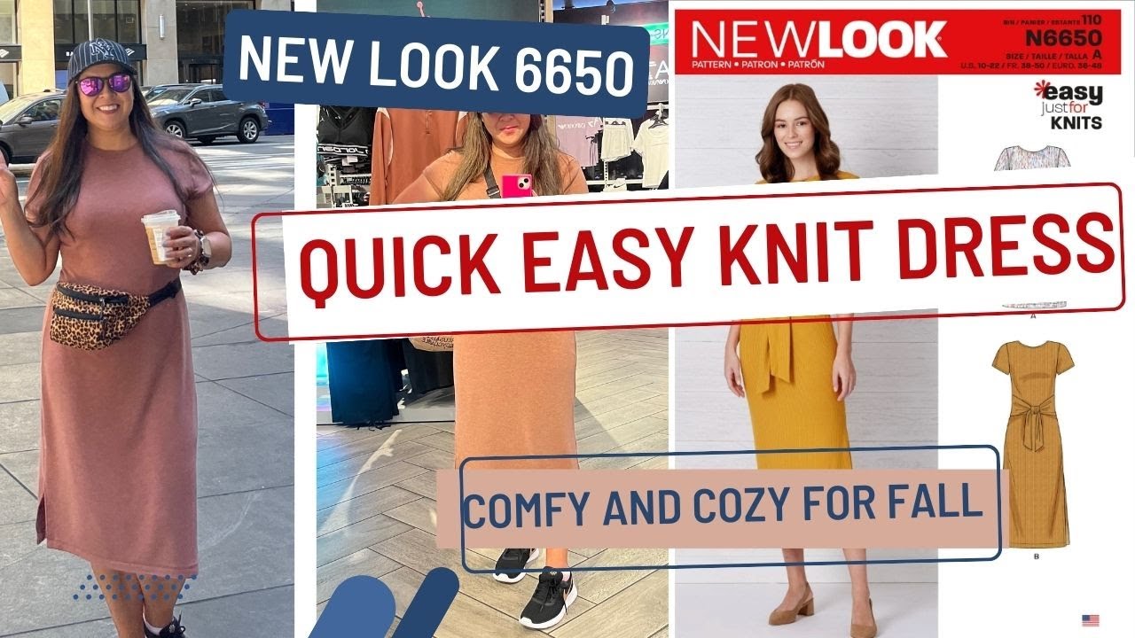 SEWING A FALL KNIT DRESS USING NEWLOOK 6650, IT'S AN EASY FALL DRESS ...