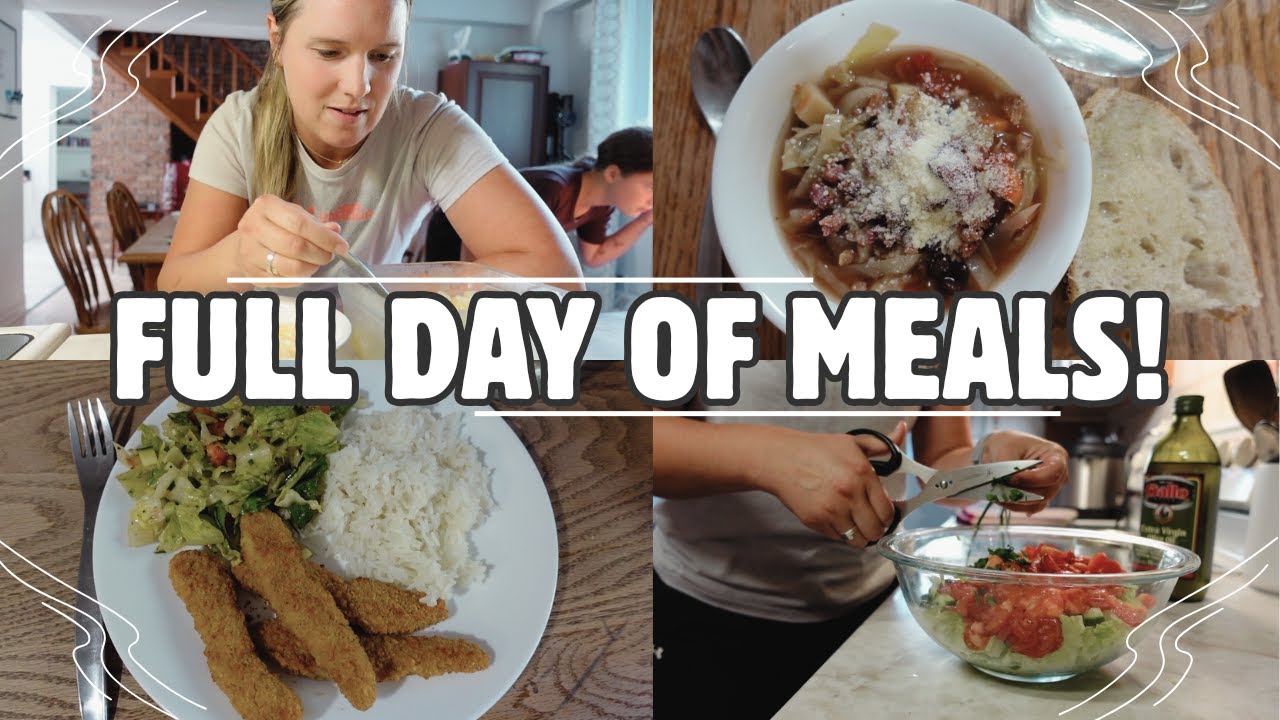 FULL DAY OF FOOD! | BREAKFAST, LUNCH, & DINNER PREP WITH ME - YouTube