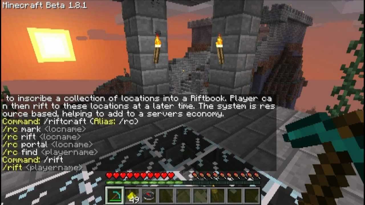 MineCraft plug-in showcase: RiftCraft 1.0.1 - YouTube