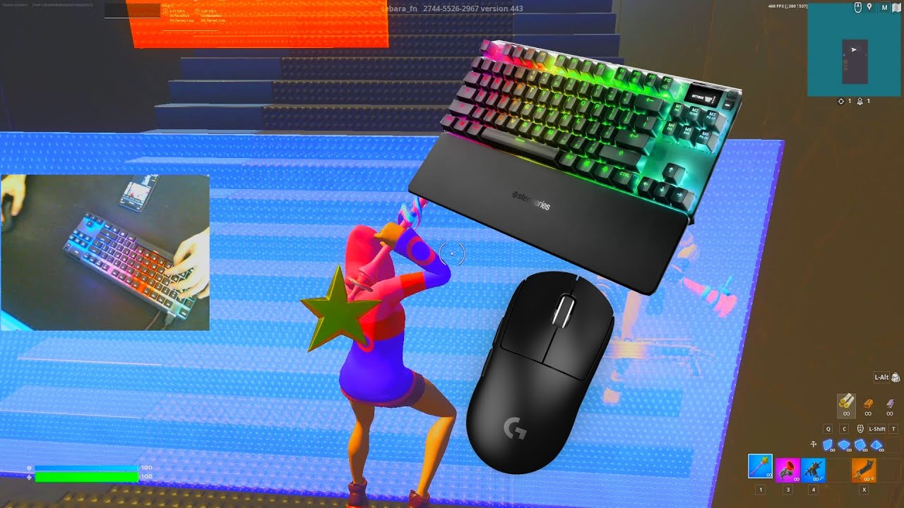 STEELSERIES APEX PRO ASMR MECHANICAL KEYBOARD 😍 360FPS 4K 😴 FORTNITE ...