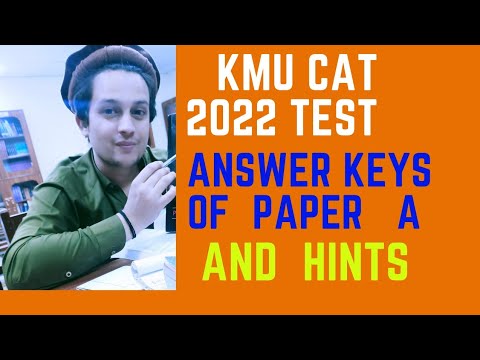 kmu cat test 2022 paper A answer keys. - YouTube