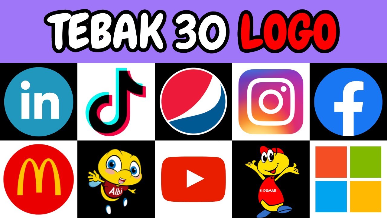 Kuis Tebak Logo | 30 Logo Indonesia | Brand Terkenal di Dunia - YouTube