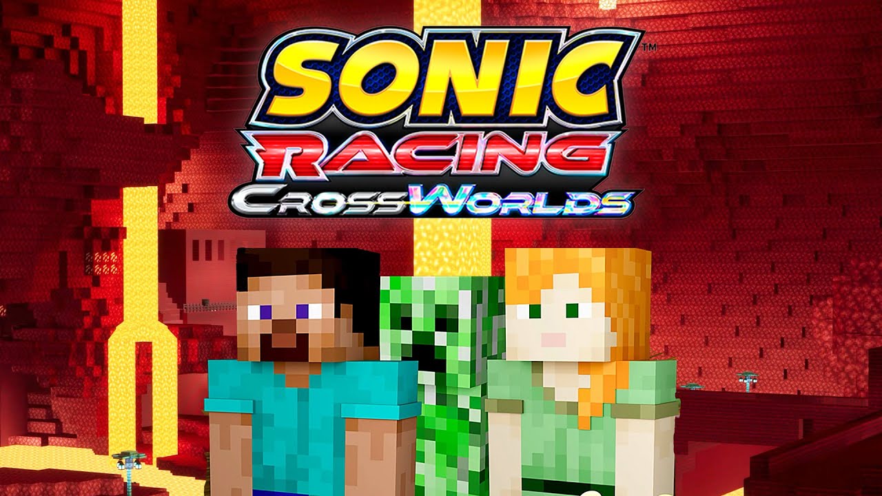 Sonic Racing: CrossWorlds - 100% Minecraft DLC (All Red Rings & Victory ...