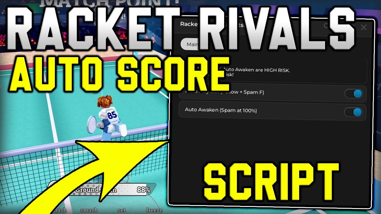 [RELEASE] Racket Rivals Script Auto Score, Auto Play And Awaken (Roblox ...