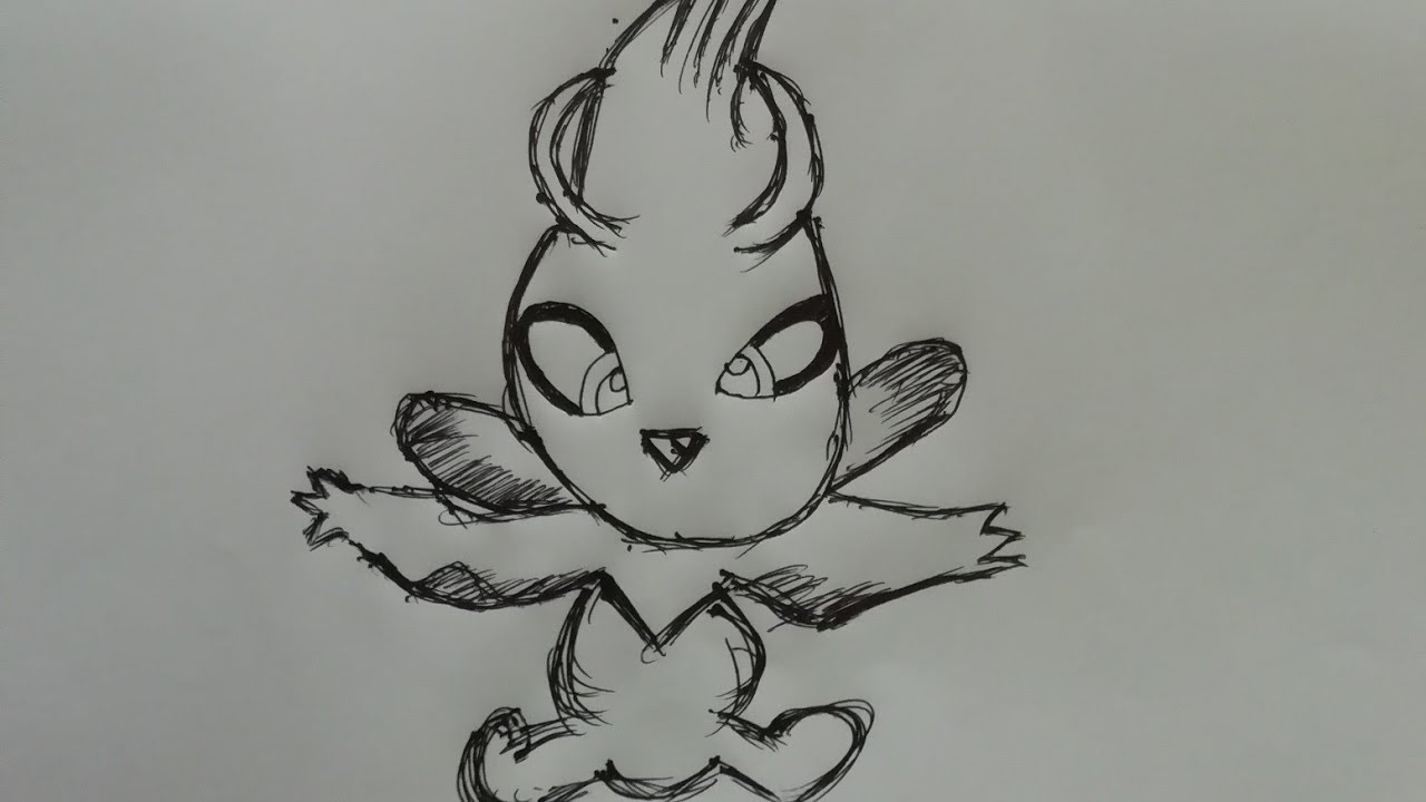 How to draw celebi pokeman easy drawing - YouTube