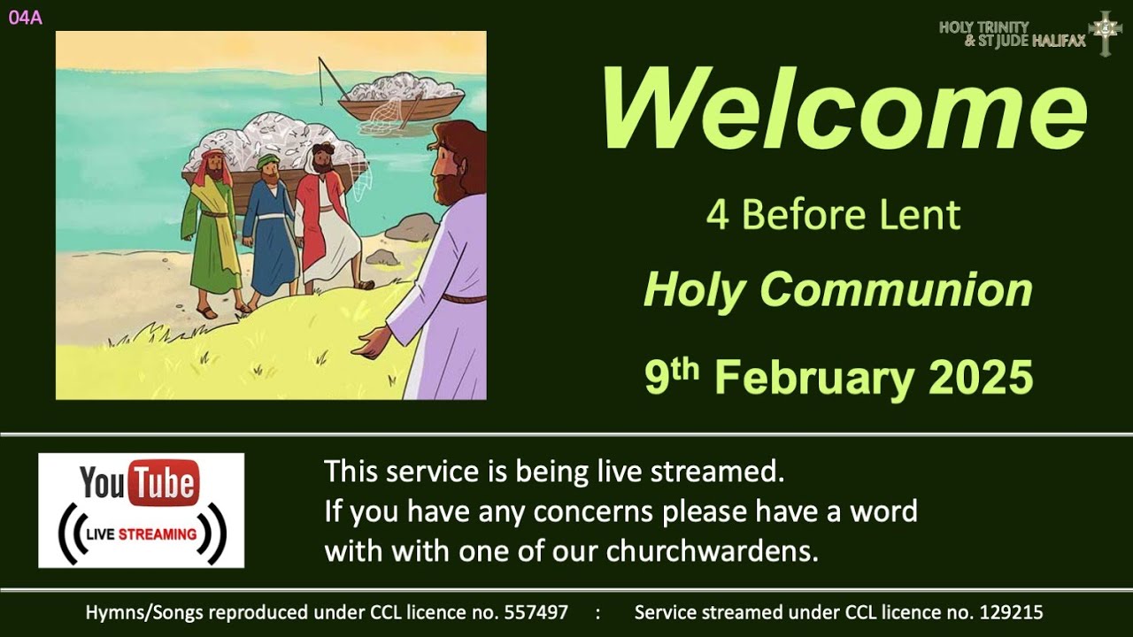 Holy Communion 9th February 2025 4 before Lent - YouTube