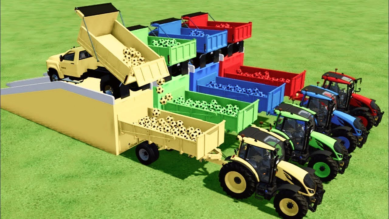 TRANSPORTING DELIVERING BALLS WITH TRUCK TRACTOR MISSION ON RUBIK'S ...