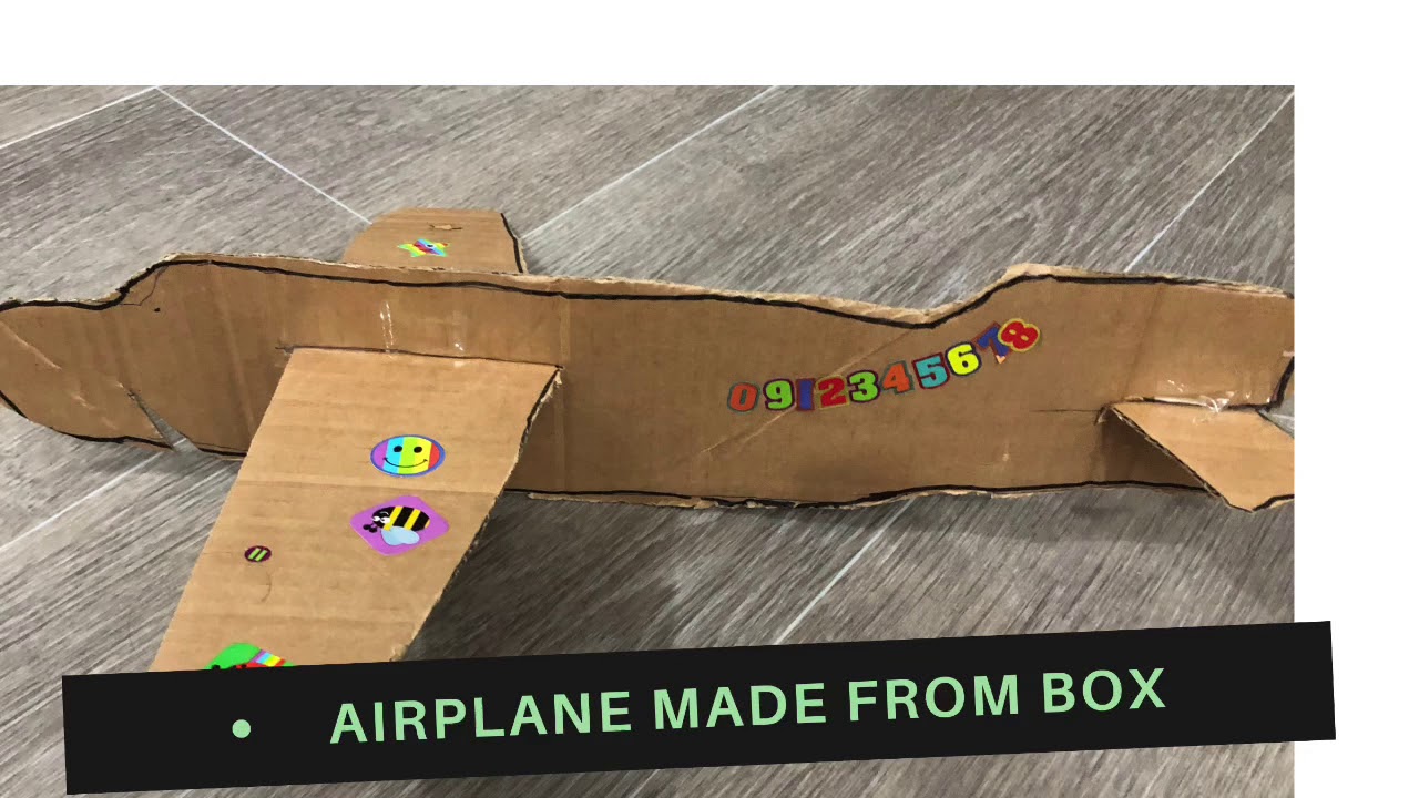 How to make an airplane by using box recycle? - YouTube