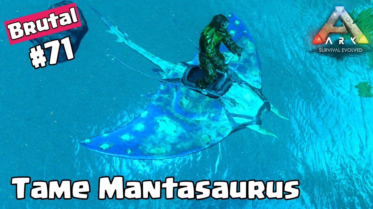 CARA TAMING MANTA LEVEL TINGGI DI MODE BRUTAL | ARK: Survival Evolved ...