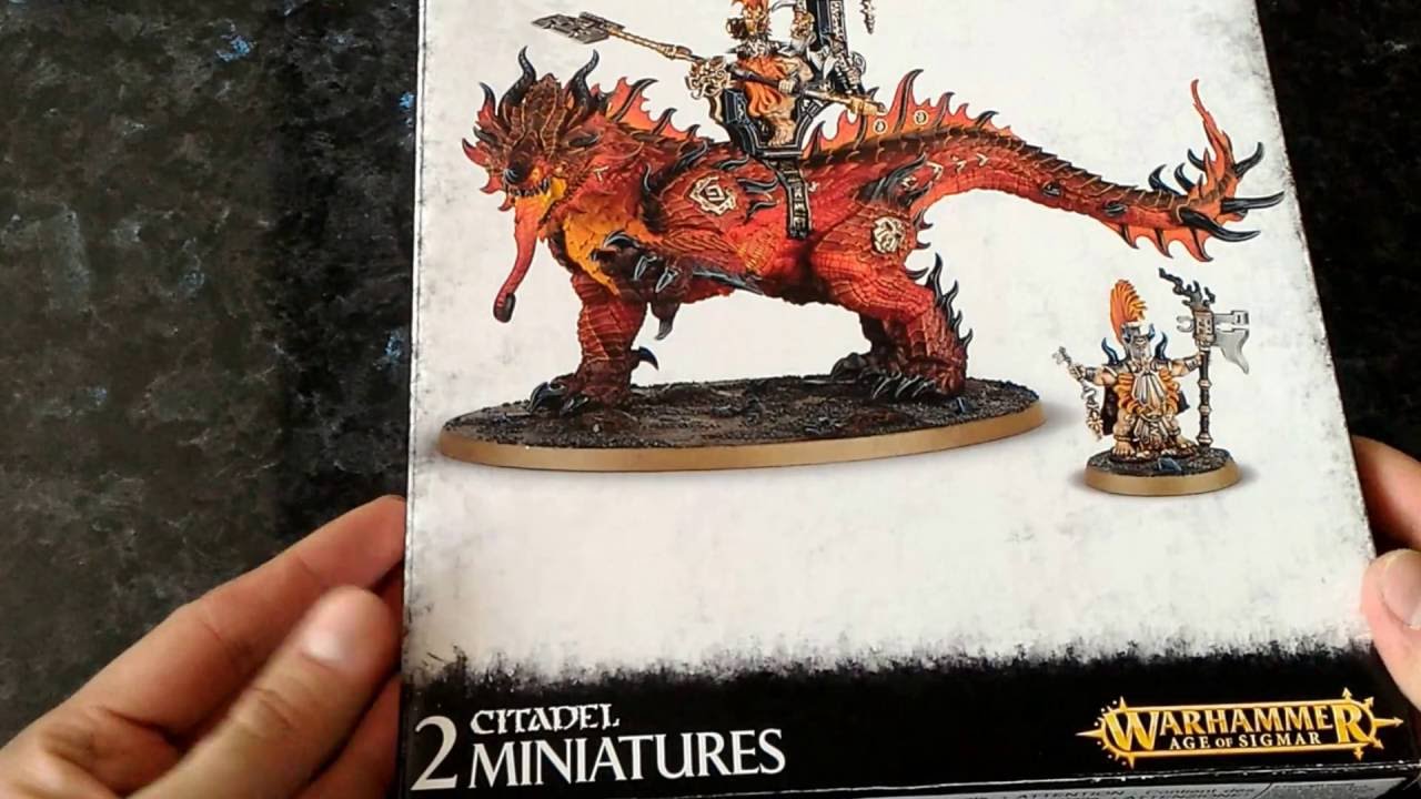 Unboxing Age of Sigmar Fyreslayers Magmadroth - YouTube