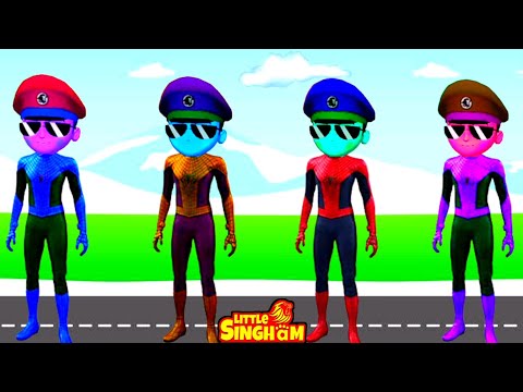 Little Singhaam SpiderMan🕸 4 Shadow Puzzle || Latest Cartoon Gameplay Video 2022