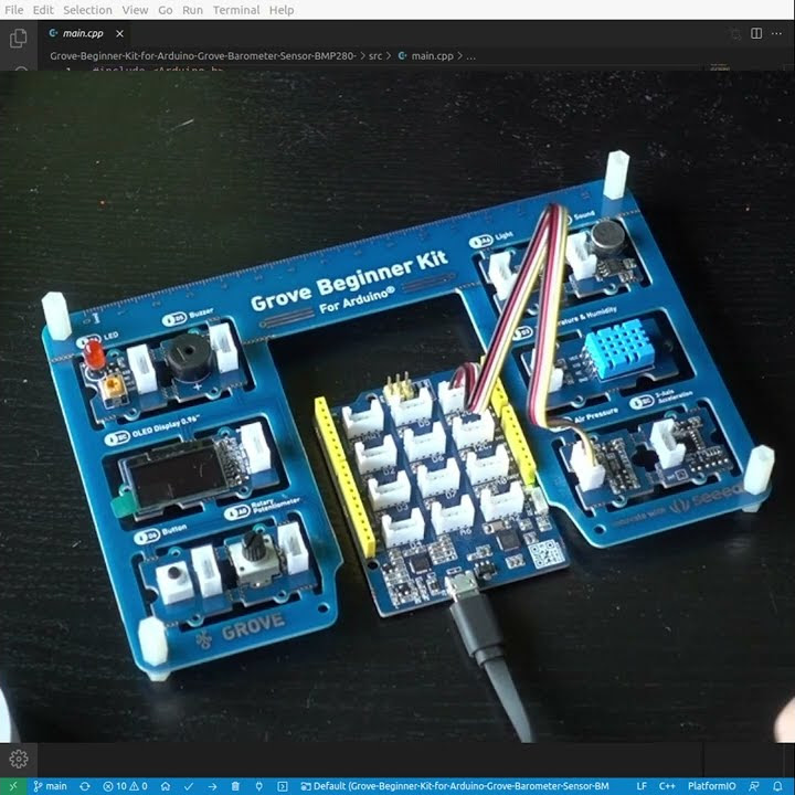 Grove Beginner Kit for Arduino - Grove Barometer Sensor BMP280 - YouTube