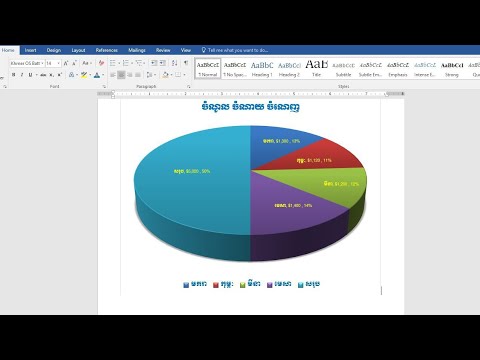 How To Insert Chart Pie 3d In Microsoft Word, Ms Word Tutorials - Youtube
