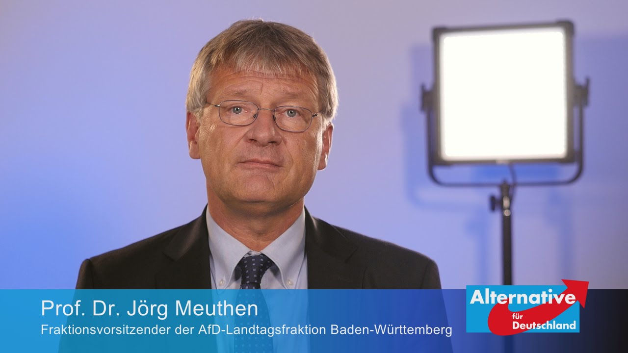 AfD Prof. Dr. Jörg Meuthen Videobotschaft 4/2016 - YouTube