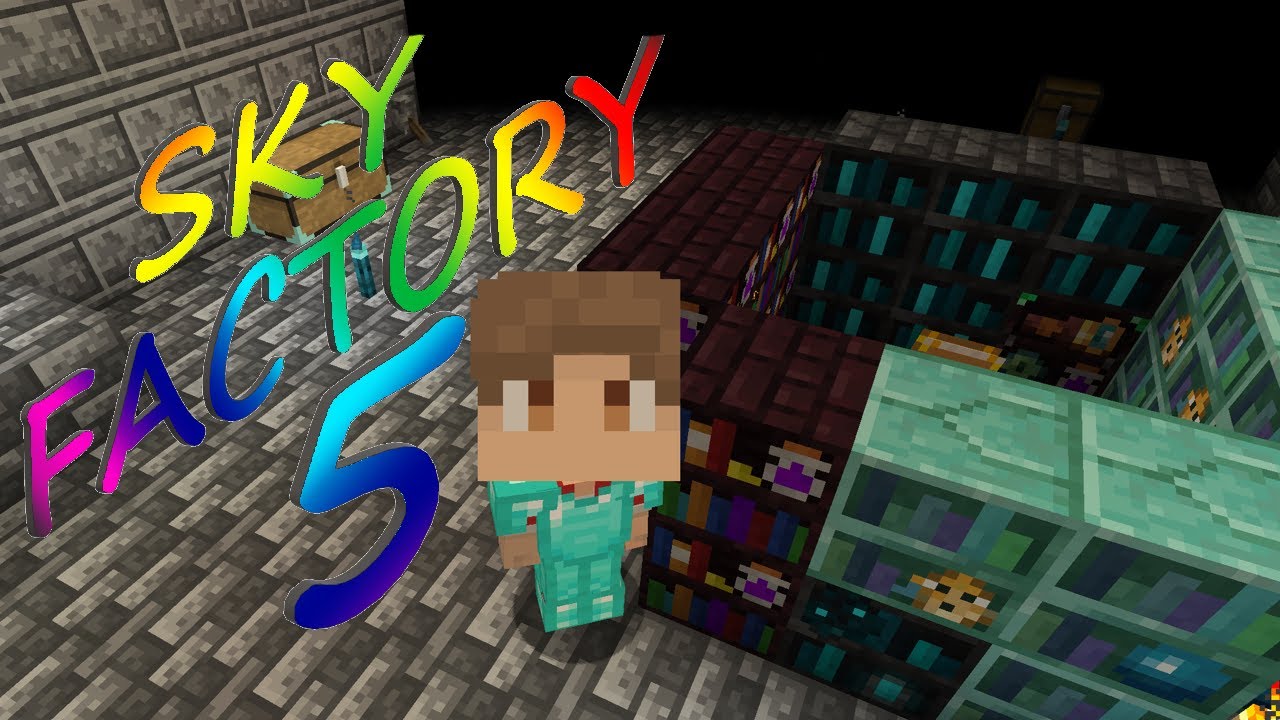 Sky Factory 5 : E18 : Getting a fully Upgraded Enchanting Setup - YouTube