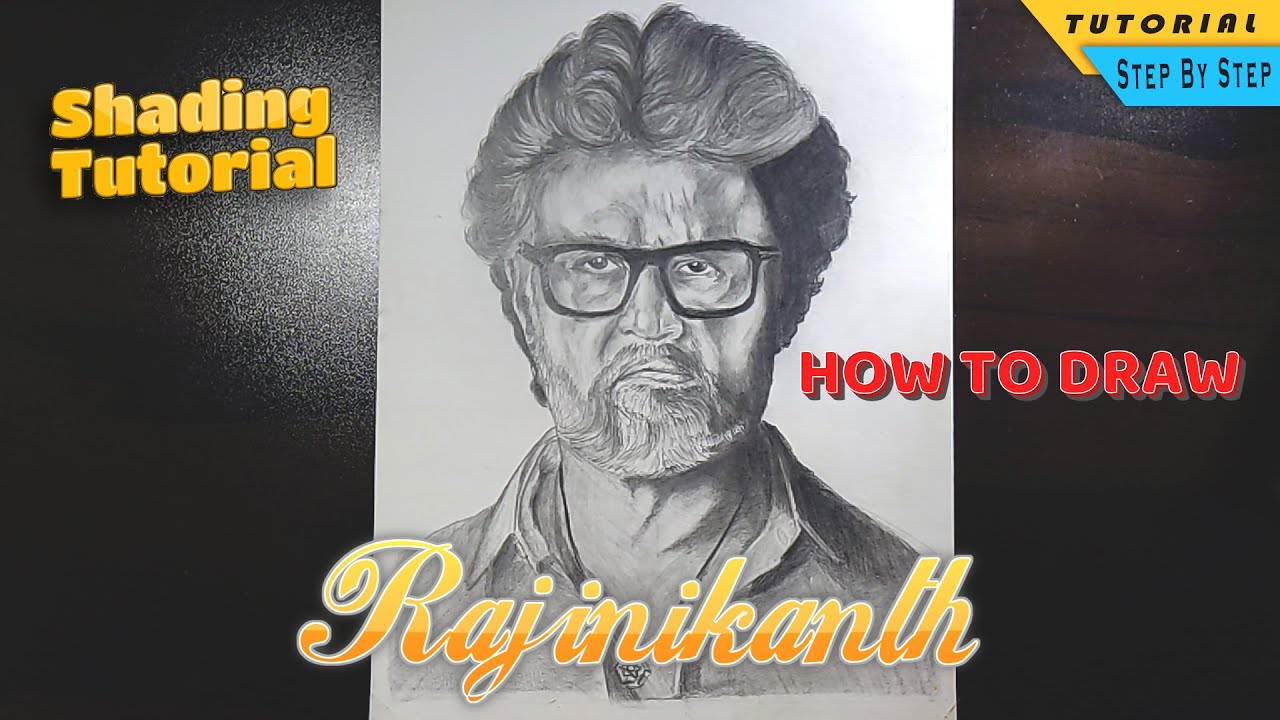 Rajinikanth drawing | Jailer Rajinikanth | Shading Tutorial | # ...