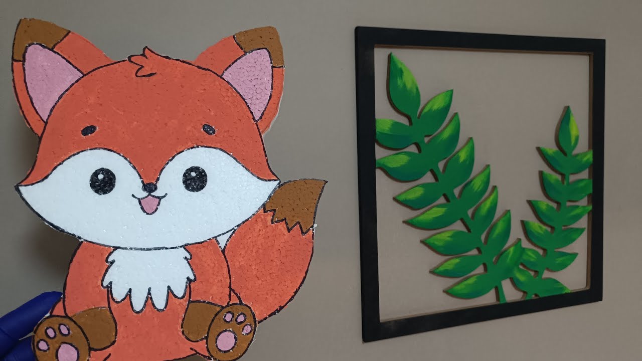 Styrofoam fox cutting and painting - YouTube