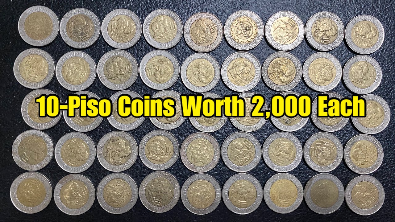 Philippines 10-Piso Coins Worth 2,000 Pesos - YouTube