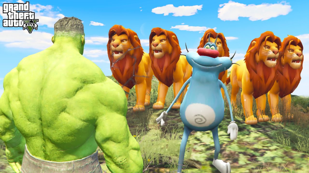 HULK SAVED OGGY FROM TIGER'S in GTA 5 - YouTube