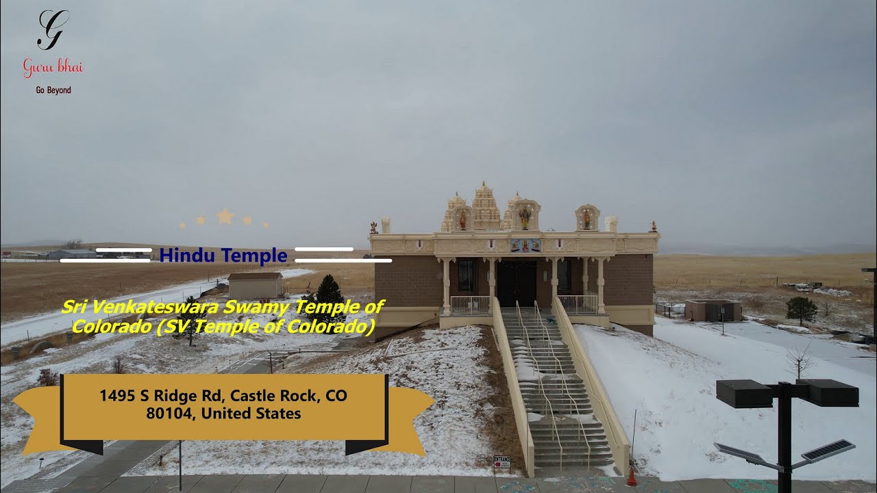 Aerial Shots Hindu Temple of Colorado | SV Temple, Castle Rock CO, USA ...