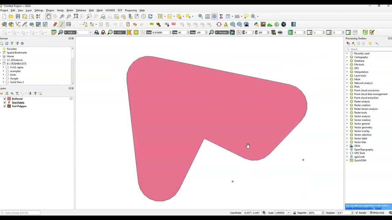 QGIS Basic Buffering Tutorial - YouTube