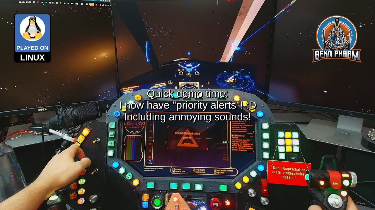 Showing off new features for my home cockpit: Priority alerts, sounds ...