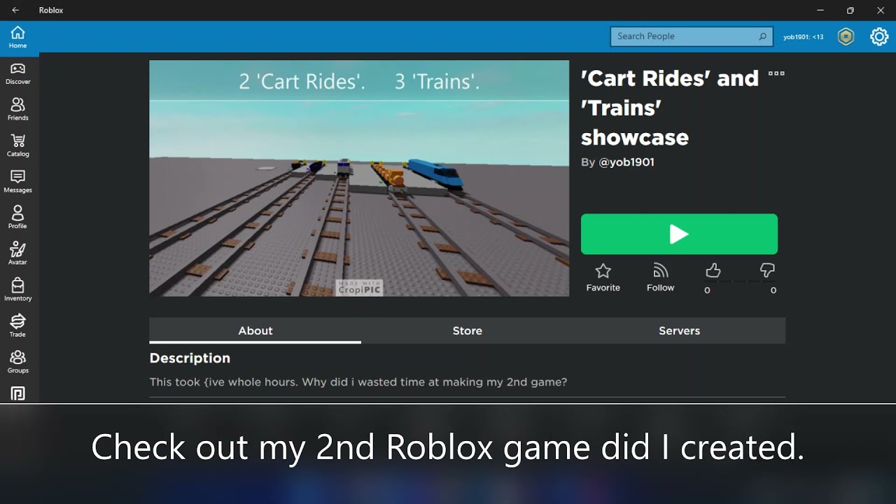 Guys, I made my 2nd Roblox game. - YouTube