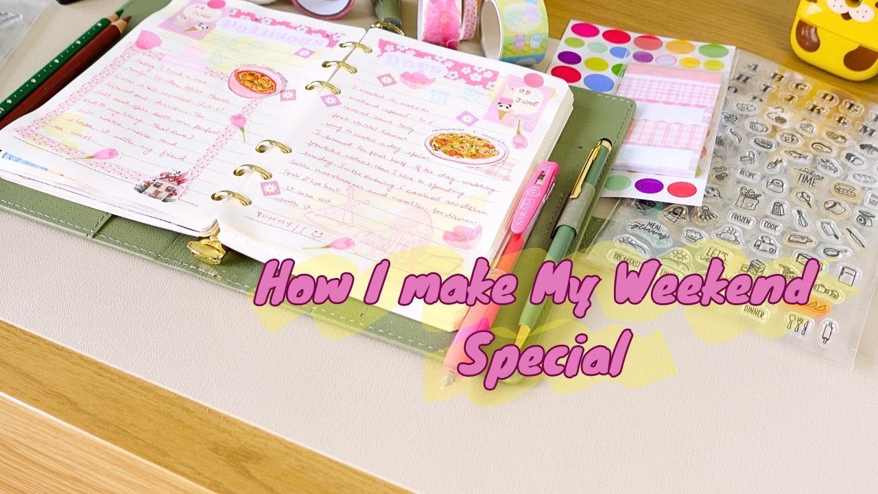 How I make my Weekend Special... Journal vlog with watercolour drawings ...