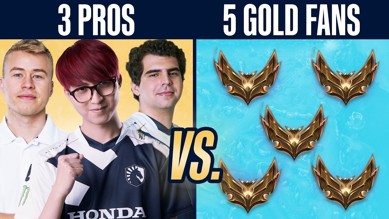 Can 3 Pros Beat 5 Gold Players? - YouTube