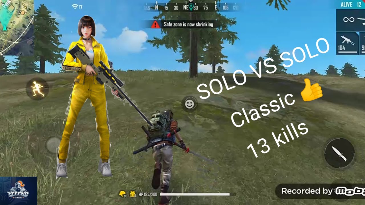 Solo Vs Solo Classic match overpower first match on YouTube|| 13 kills ...
