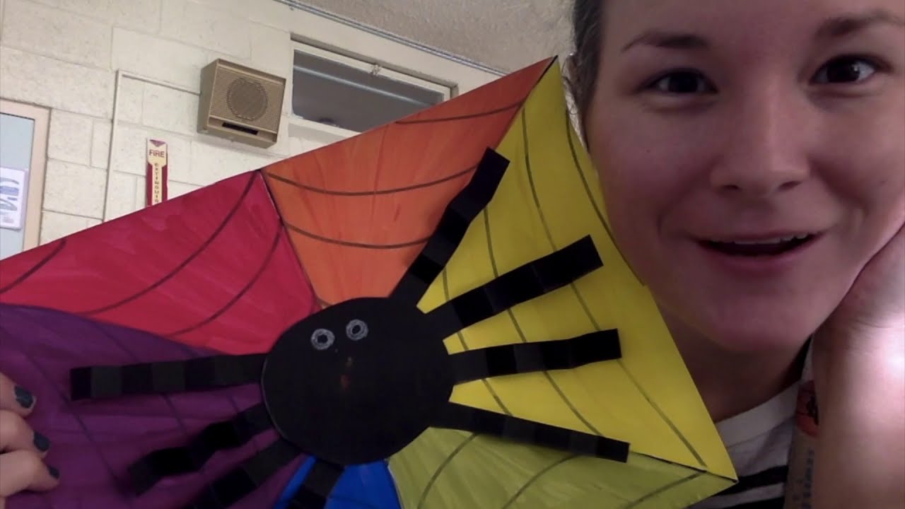 Art with Mrs. Allen - Spider Web Color Wheel! (2-4) - YouTube