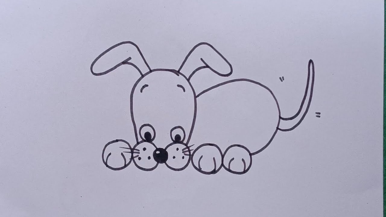 How To Draw A Dog Step By Step | Dog Drawing Easy | dog easy hand ...