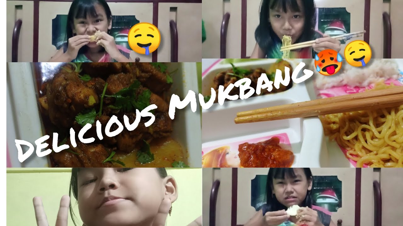 1st Mukbang🤤 || rice, chicken and maggi mukbang vlog || pranusha vlog ...