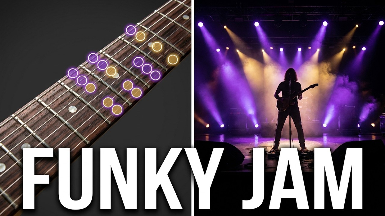 FUNKY Guitar Backing track G dorian scale 100 bpm - YouTube