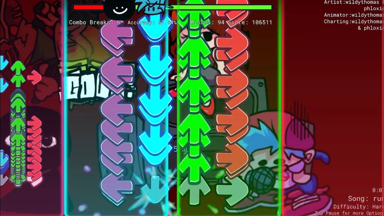 (Literally FNF testing place) run (insane) + EFS clear - YouTube