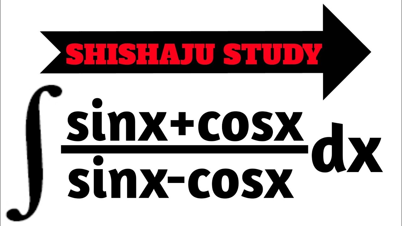 integral of sinx+cosx/sinx–cosx dx - YouTube